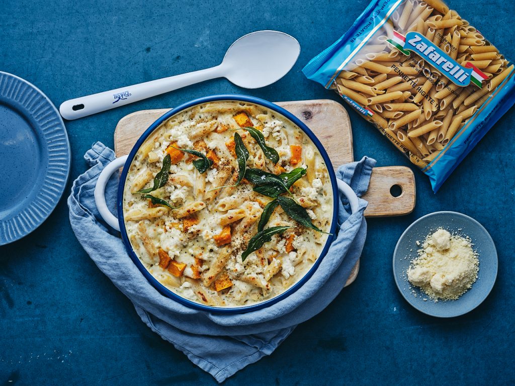 Pennette Rigate Pumpkin & Ricotta Al Forno – Zafarelli Pasta