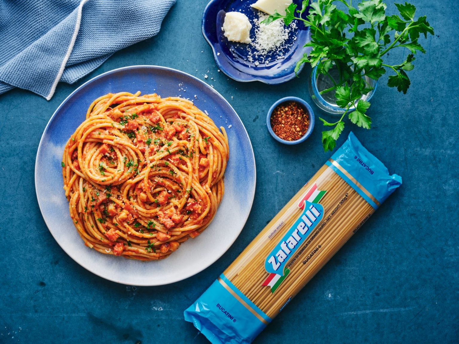 Bucatini All’Amatriciana – Zafarelli Pasta
