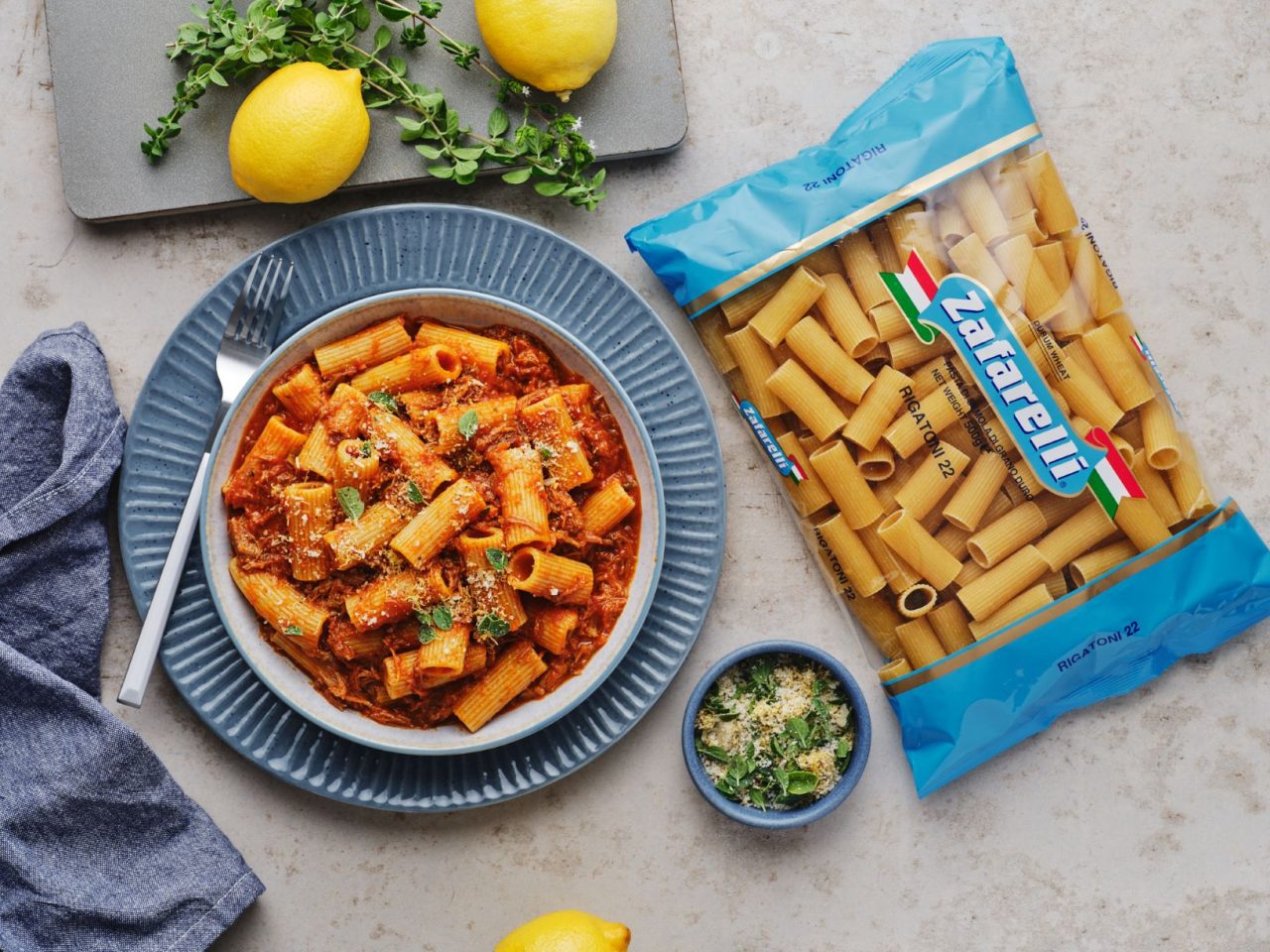 Rigatoni with Slow Cooked Lamb Shank – Zafarelli Pasta