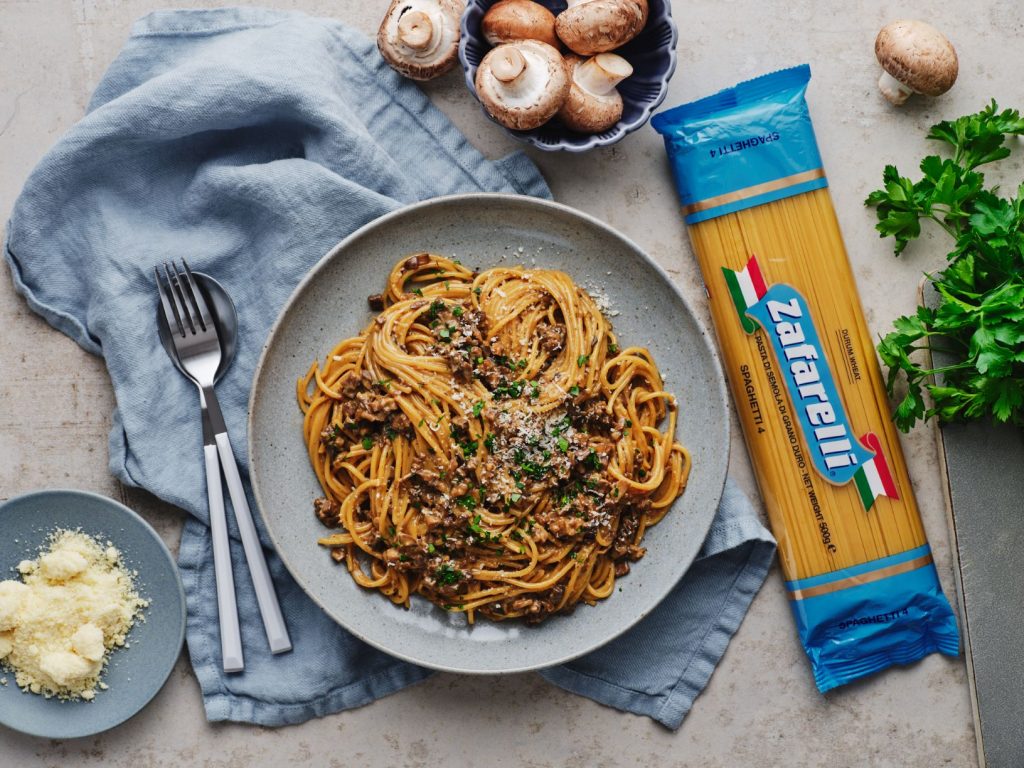 Spaghetti with Creamy Mushroom Ragù – Zafarelli Pasta